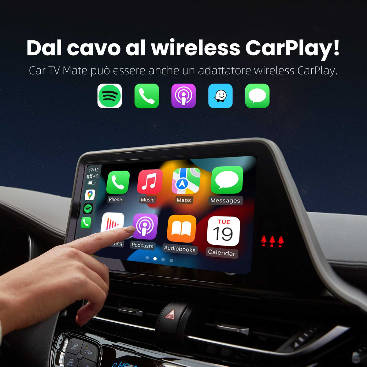 OTTOCAST® Car TV Mate Pro, Convertitore TV per Auto Plug & Play ...