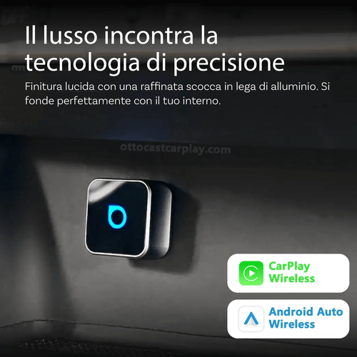 OTTOCAST® Mini Cube 3.0 Adattatore Wireless CarPlay e Android Auto