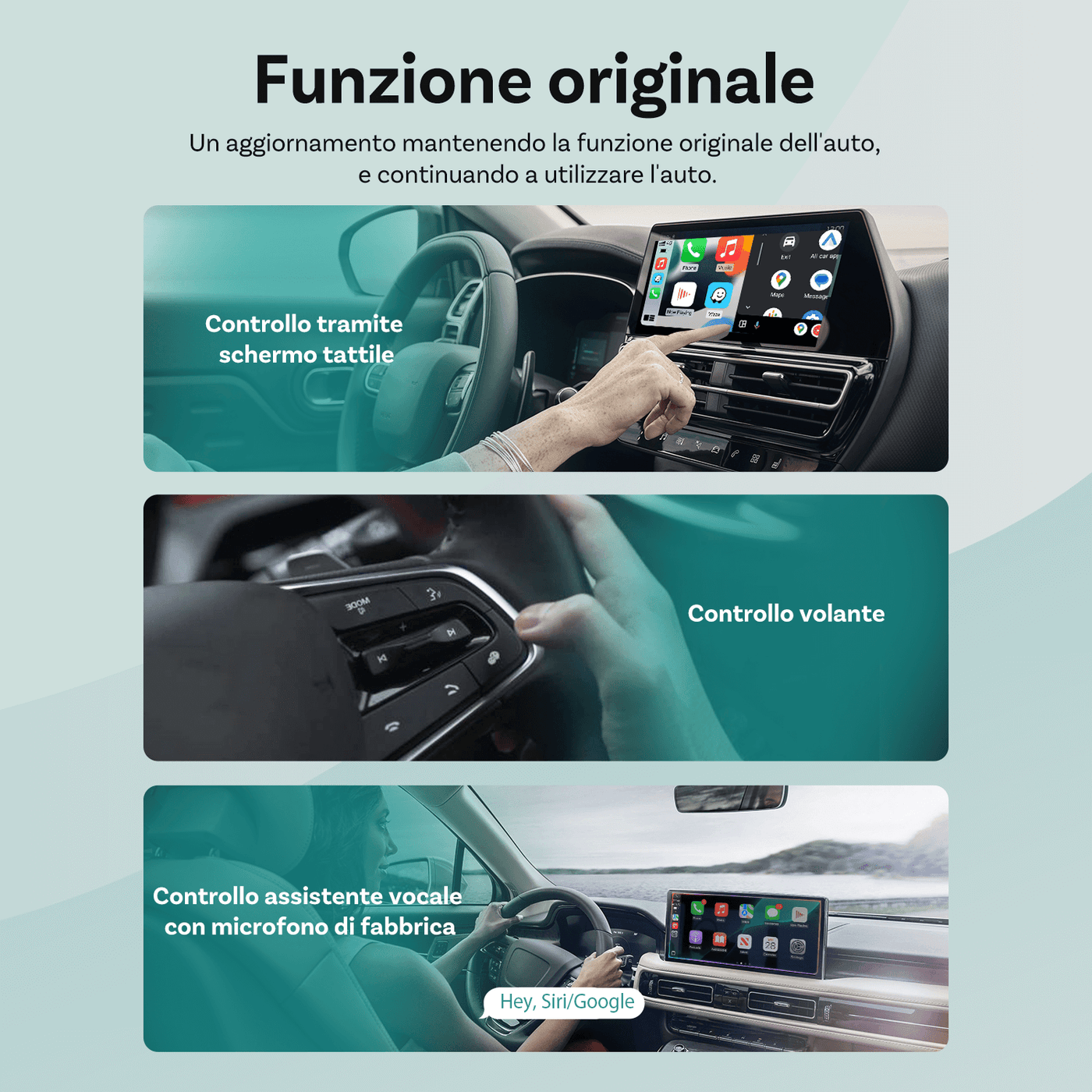 OTTOCAST® Mini Cube 3.0 Adattatore Wireless CarPlay e Android Auto