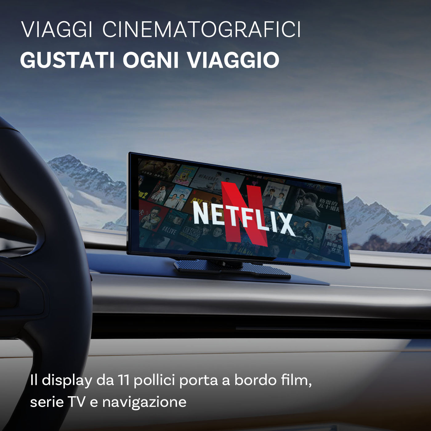 OTTOCAST® Screen Flow CarPlay e Android Auto Wireless Schermo